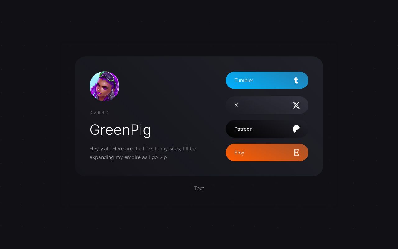 GreenPig’s Carrd